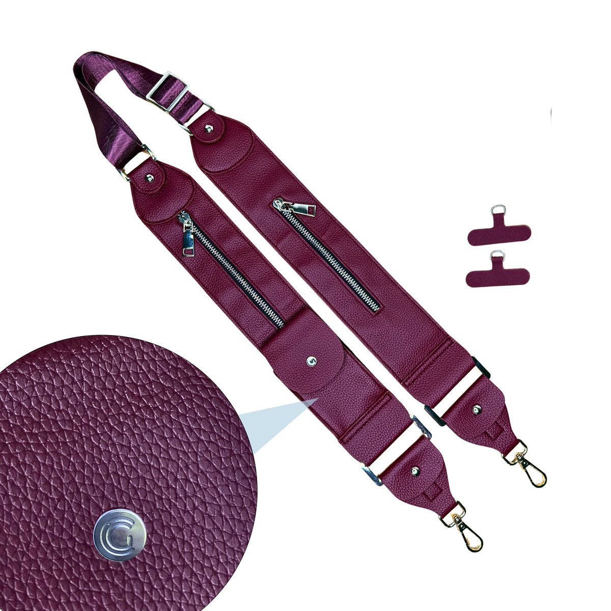 Stashie Strap - Maroon – Caitie G