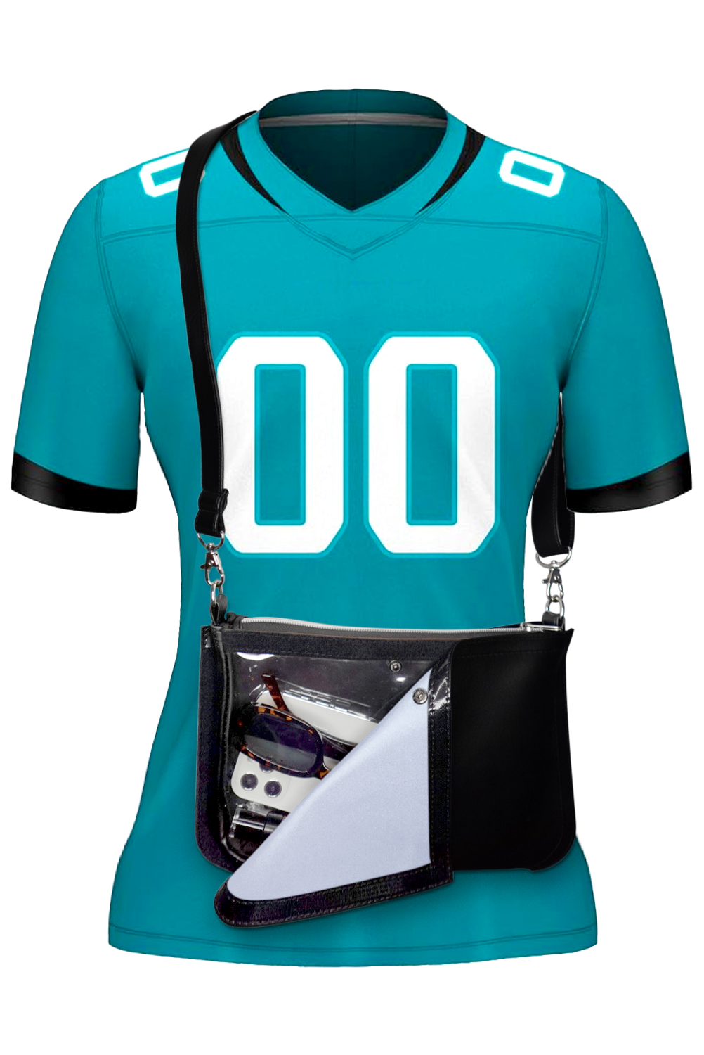 Black - Stadium purse with removable wrap – Caitie G
